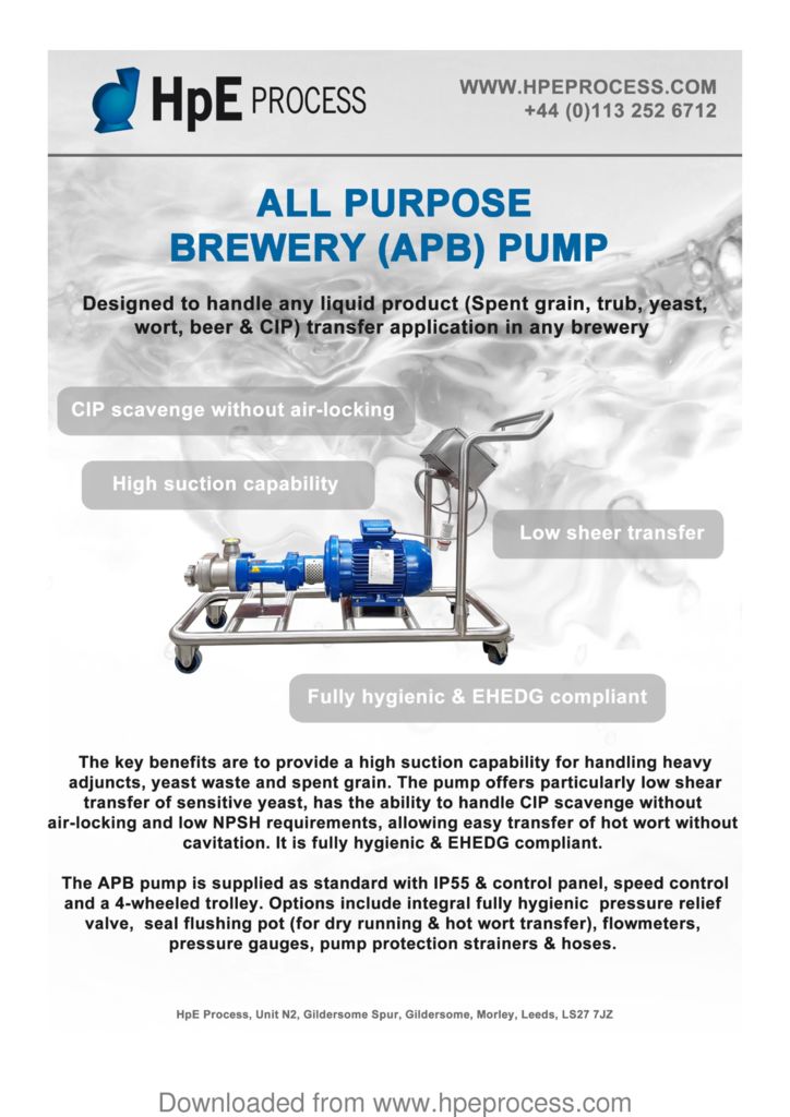 All Purpose Pump (APB) - HpE Process Ltd